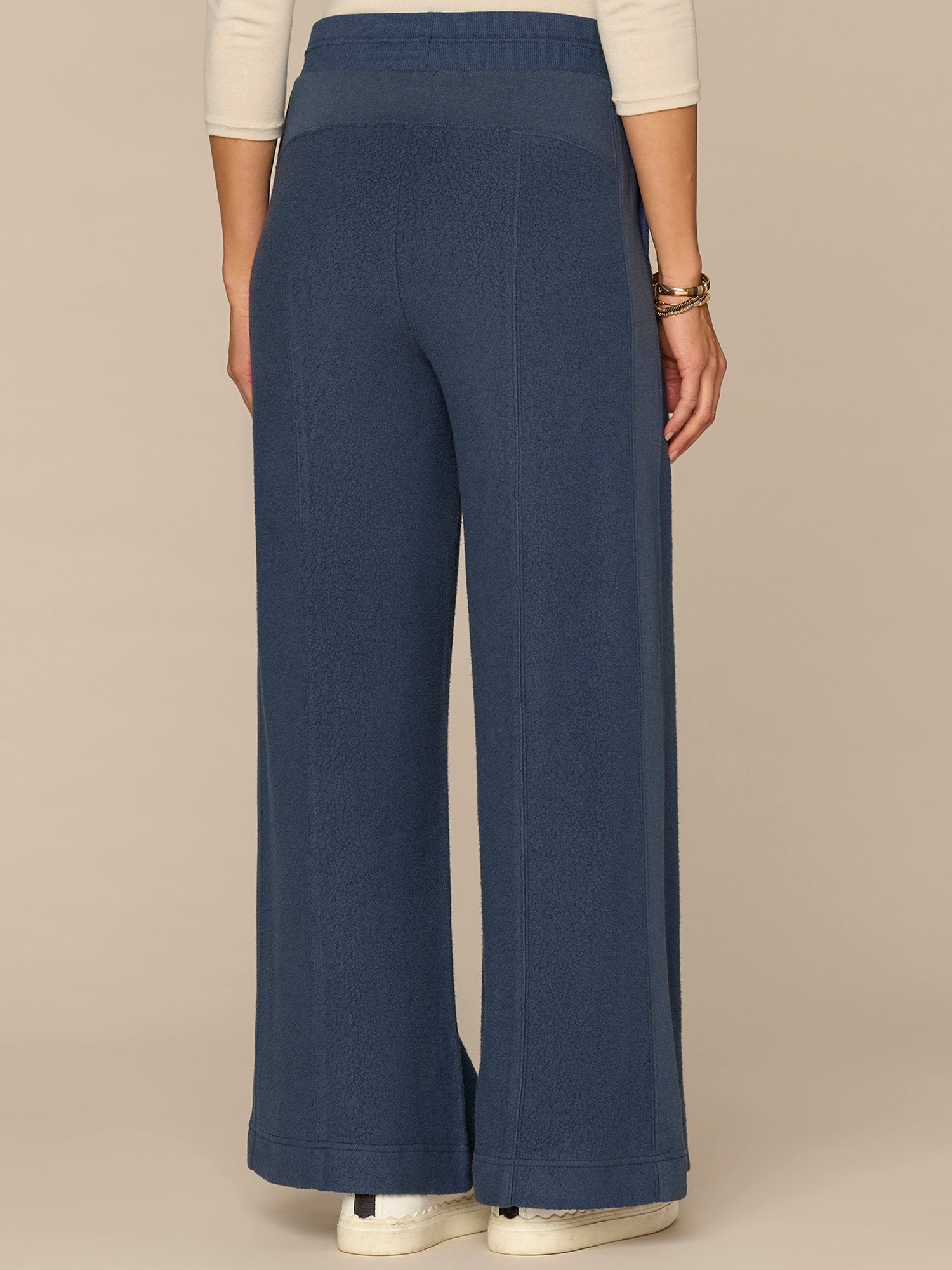 "Ab"leisure High Rise Contrast Side Panel Wide Leg Knit Pants ...