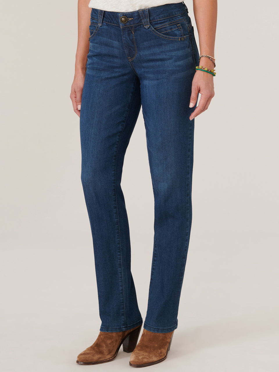 "Ab"solution Straight Leg Indigo Denim 33" Inseam Tall Jeans ...