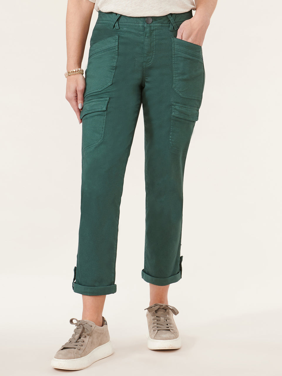 "Ab"solution High Rise Roll Cuff Petite Utility Pant – Democracy Clothing