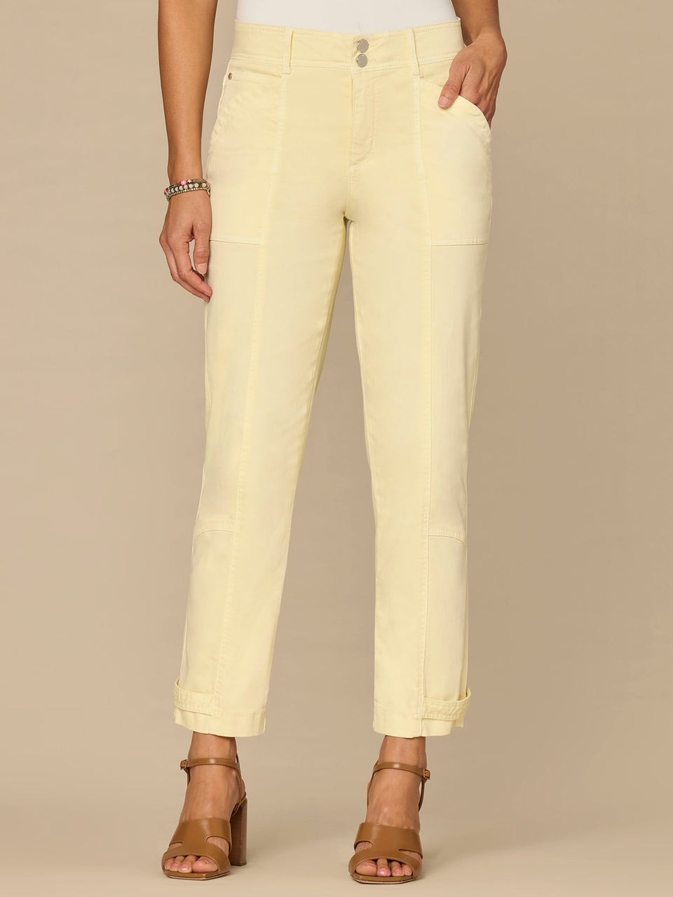 "Ab"solution High Rise Tapered Utility Pant with Snap Hem – Democracy ...