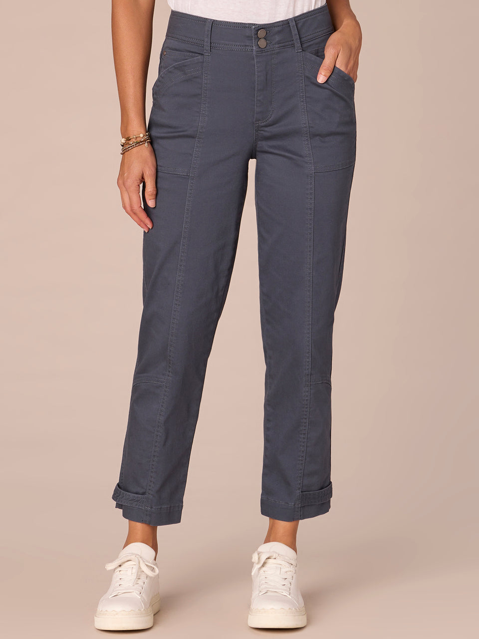 "Ab"solution High Rise Tapered Utility Pant with Snap Hem – Democracy ...