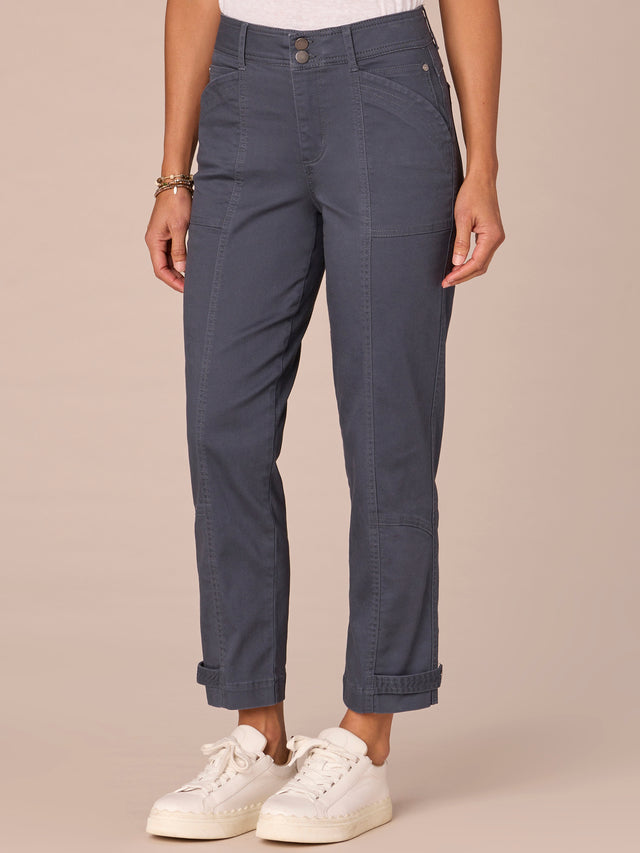 "Ab"solution High Rise Tapered Utility Pant with Snap Hem – Democracy ...