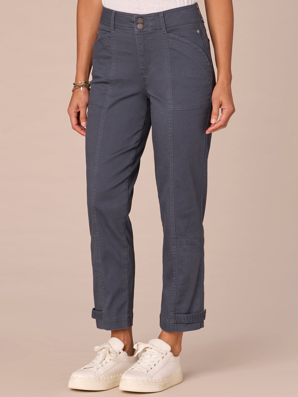 "Ab"solution High Rise Tapered Utility Pant with Snap Hem – Democracy ...