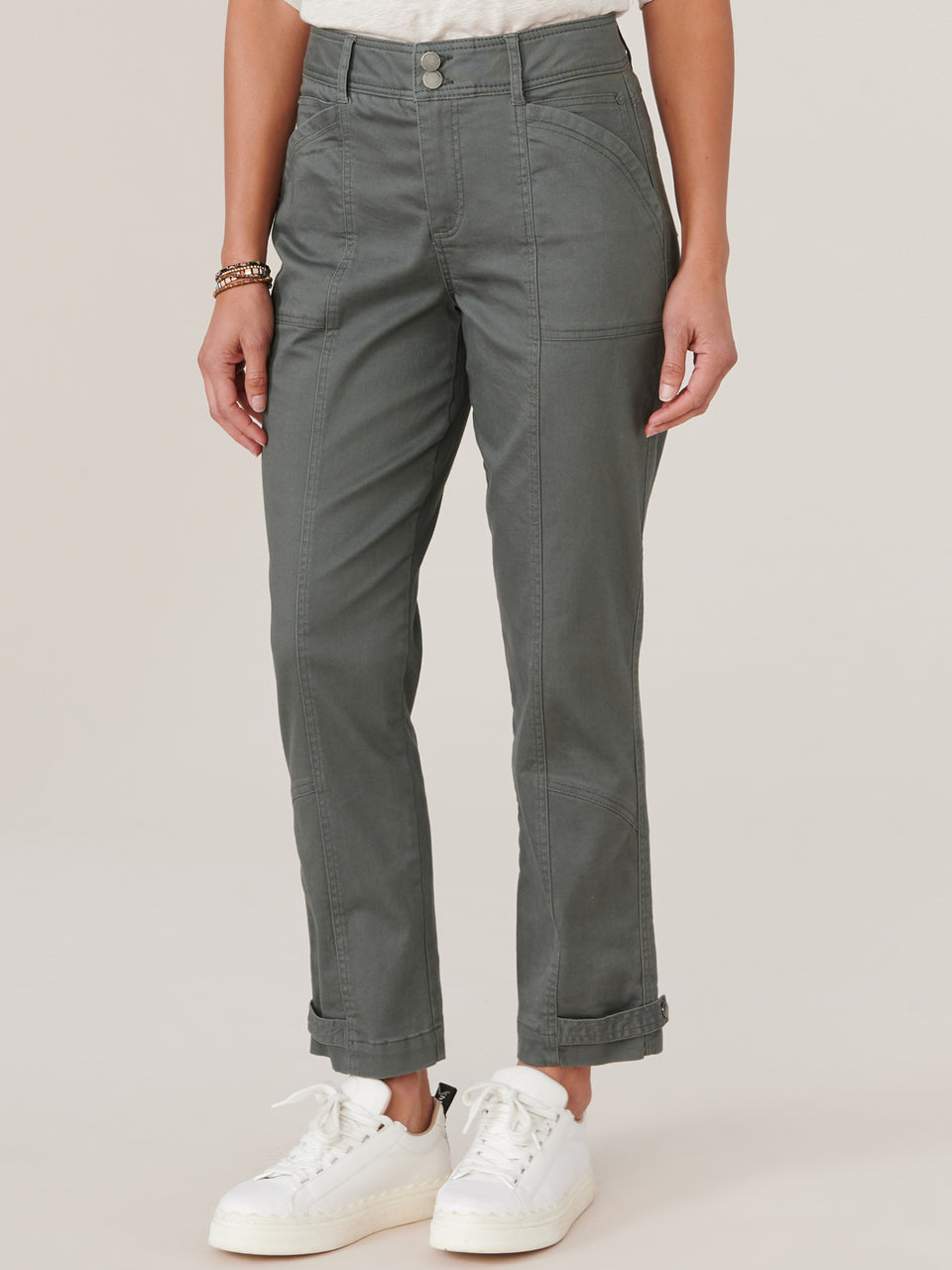 "Ab"solution High Rise Tapered Utility Pant with Snap Hem – Democracy ...