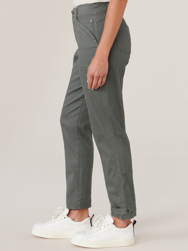 "Ab"solution High Rise Tapered Utility Pant with Snap Hem – Democracy ...