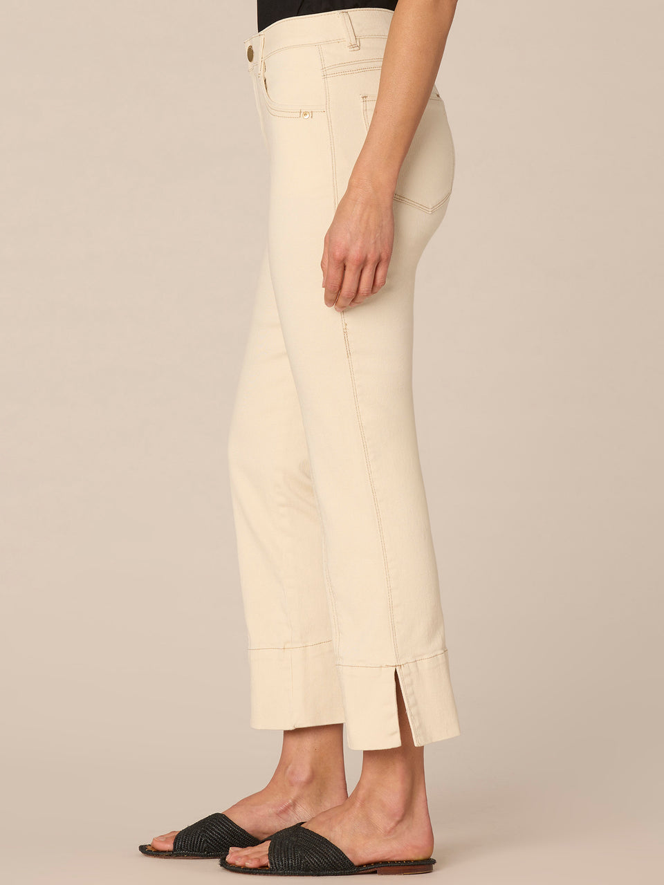 "Ab"solution High Rise Center Seam Kick Flare Pant with Side Slit ...