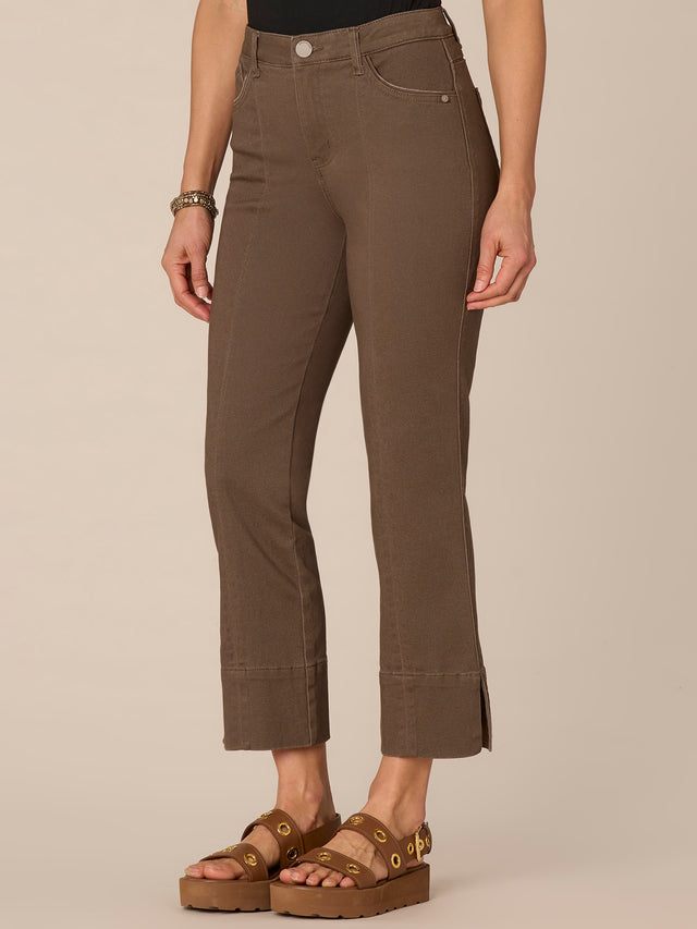 "Ab"solution High Rise Center Seam Kick Flare Pant with Side Slit ...